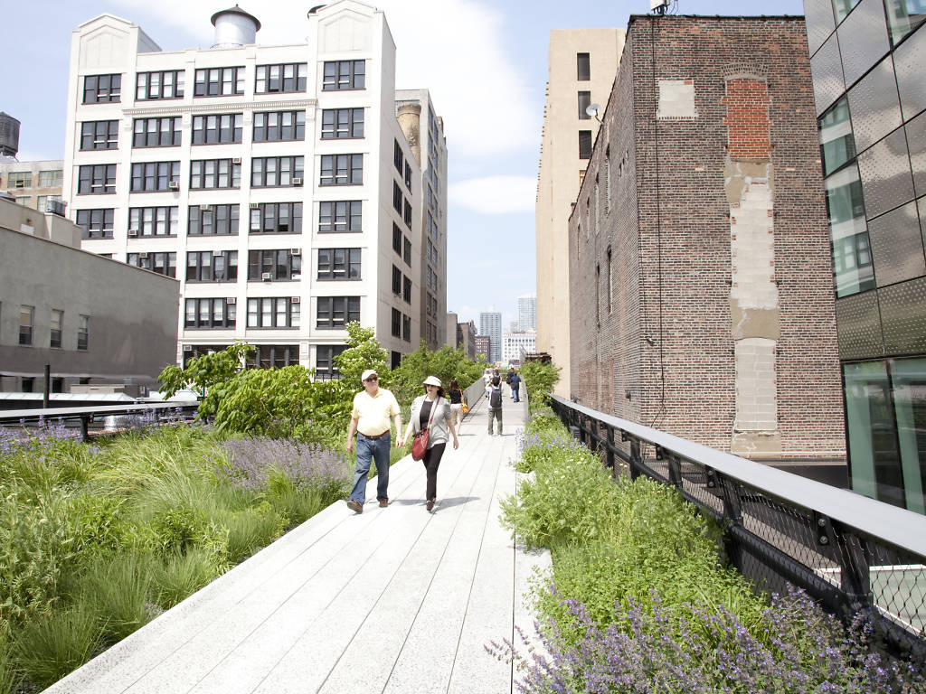 High Line map of outdoor oases and NYC sightseeing around the park