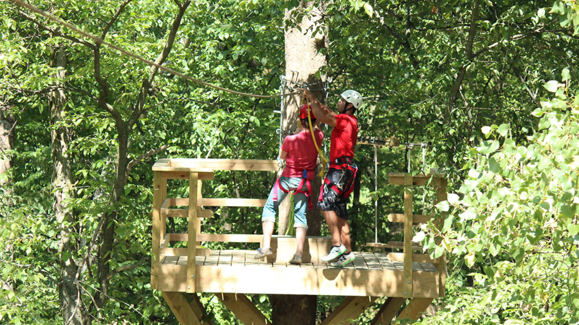 Zip-lining in the Chicago area