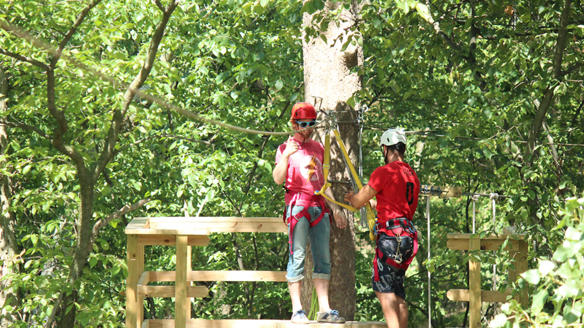 Zip-lining in the Chicago area