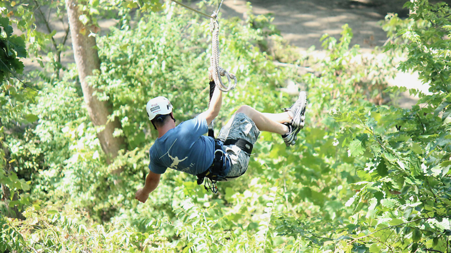 Zip-lining in the Chicago area