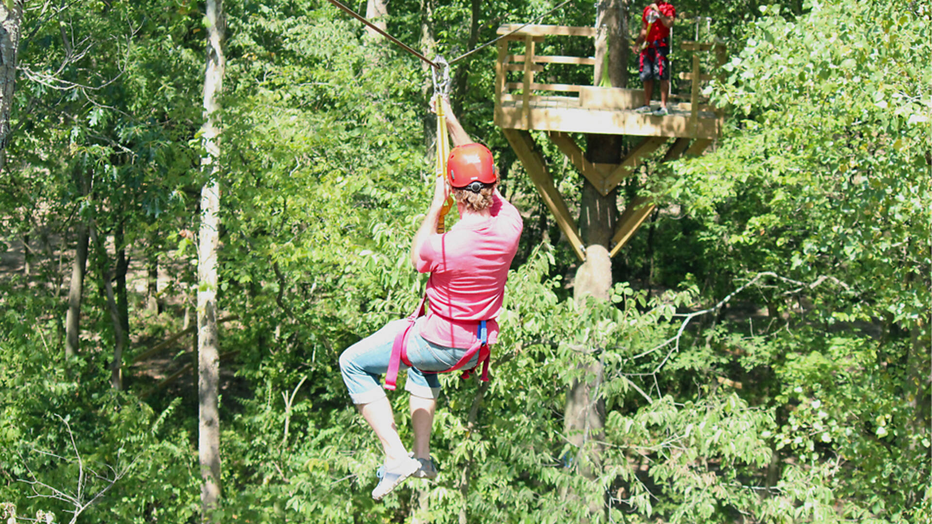 Zip-lining in the Chicago area