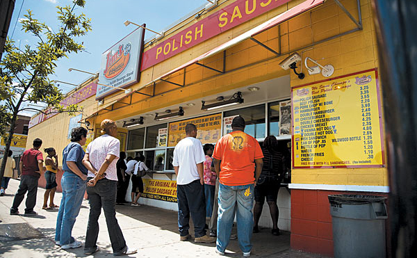 Jim's Original's classic hot dog