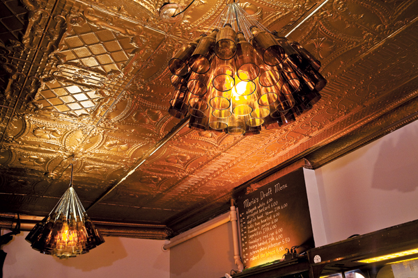 Beer-bottle light fixtures