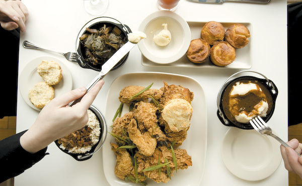 Fried chicken lunch at Big Jones in Chicago