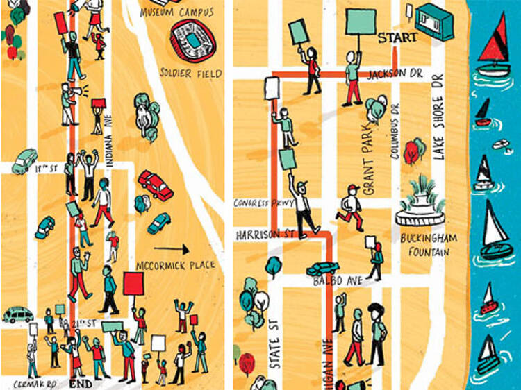 NATO protest route