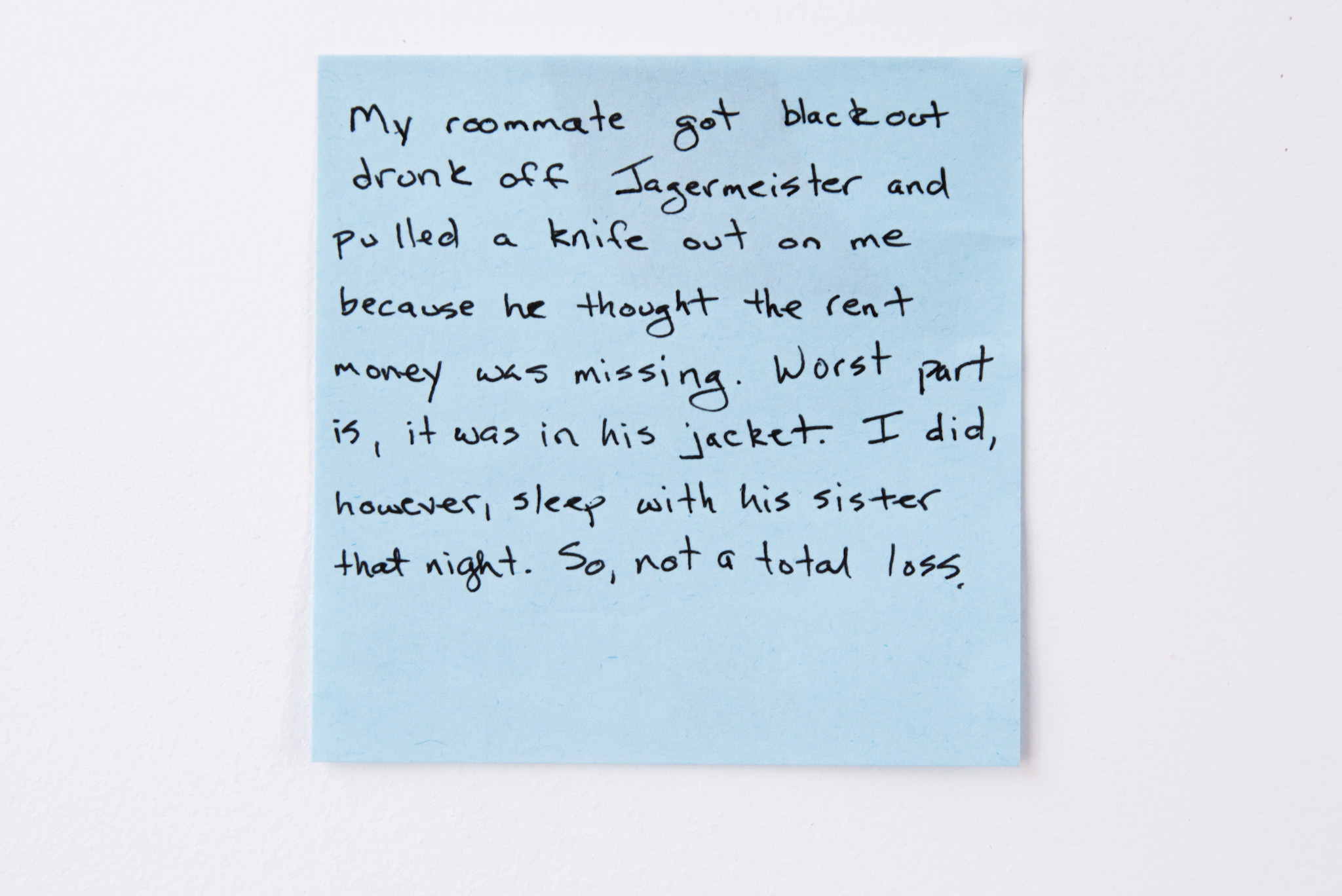 Sticky-note confessions: roommate horror stories