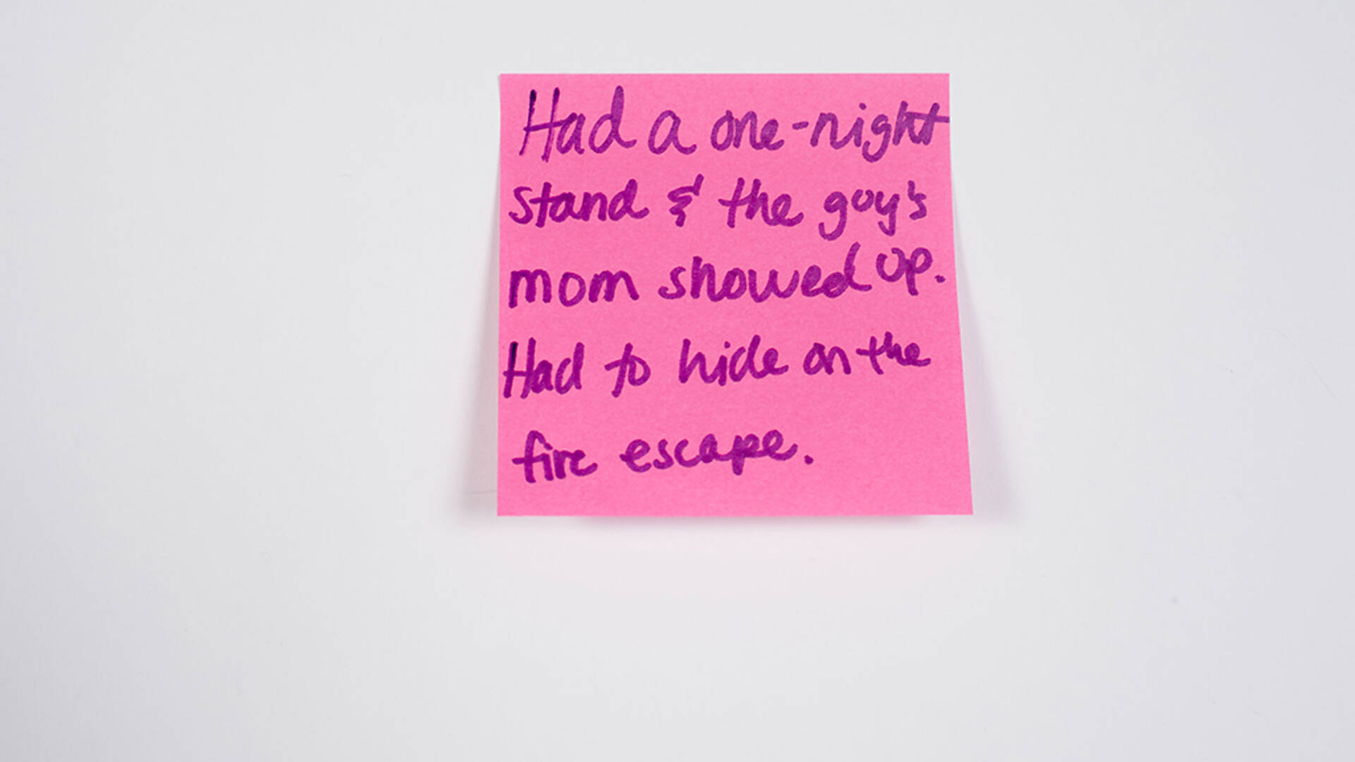 Sticky-note confessions: New Yorkers share their most embarrassing moments