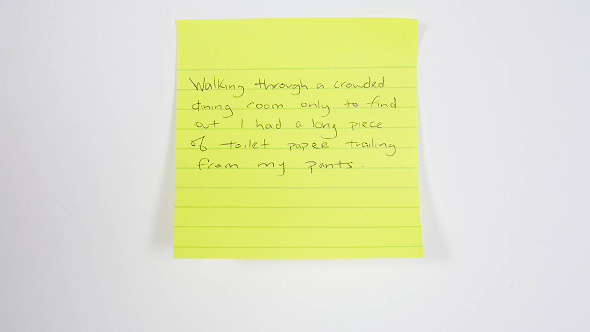 Sticky-note confessions: New Yorkers share their most embarrassing moments