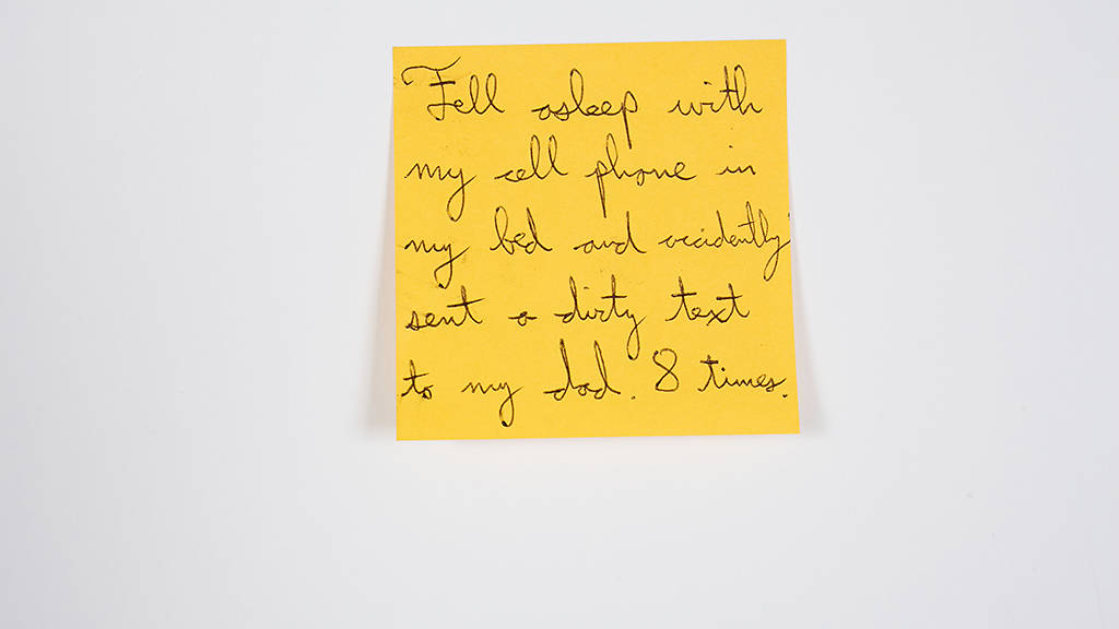 Sticky-note confessions: New Yorkers share their most embarrassing moments