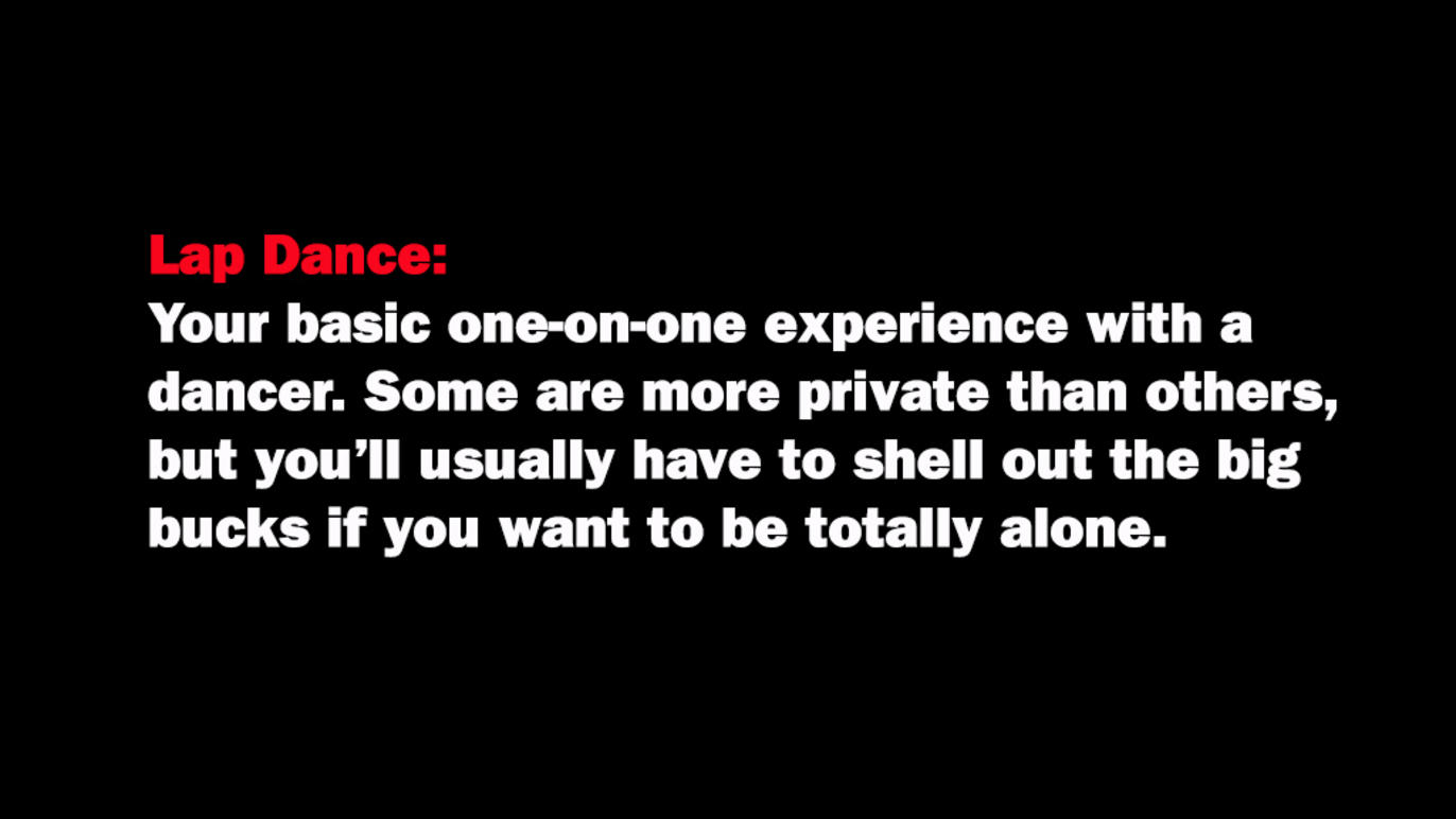 Strip club lingo explained