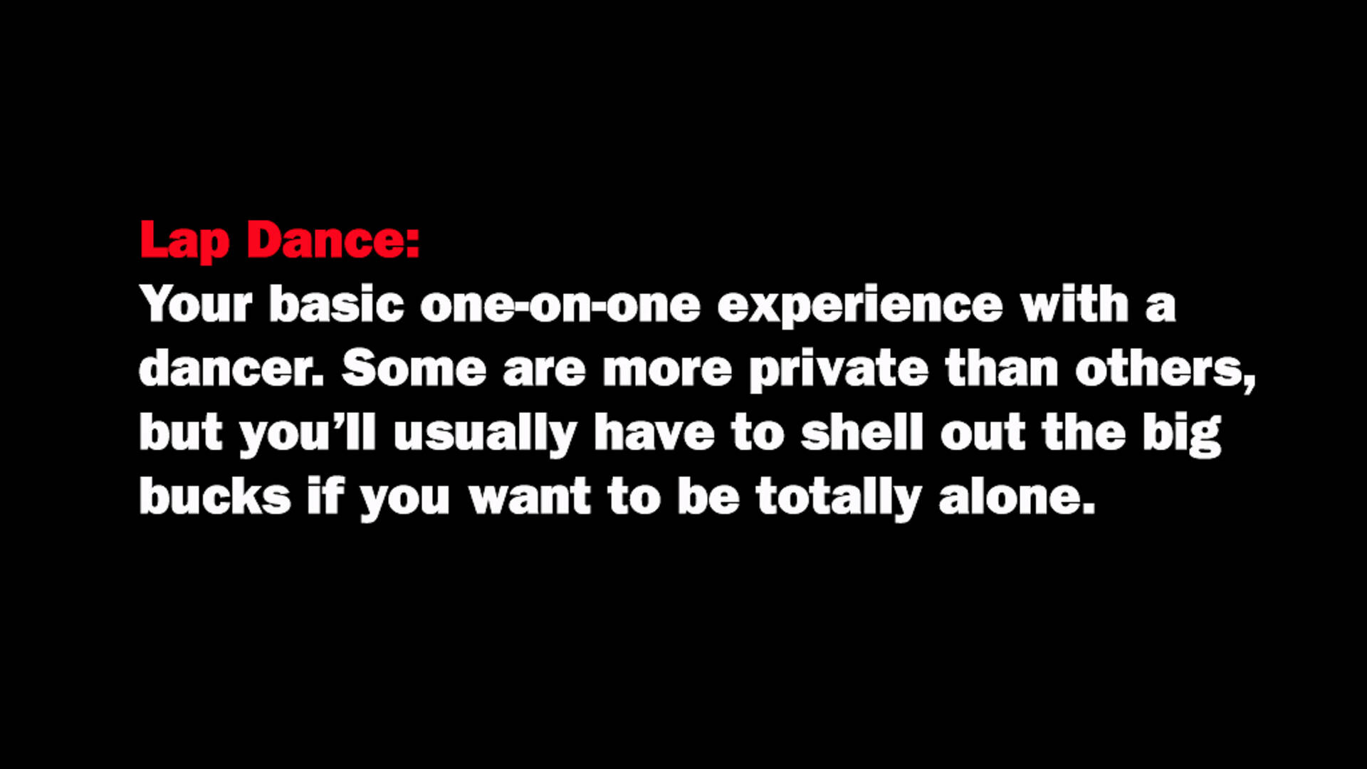 Strip club lingo explained