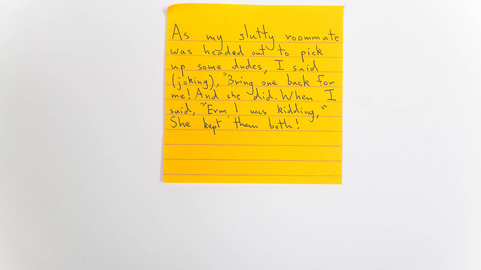 Sticky-note confessions: New Yorkers share their roommate horror stories