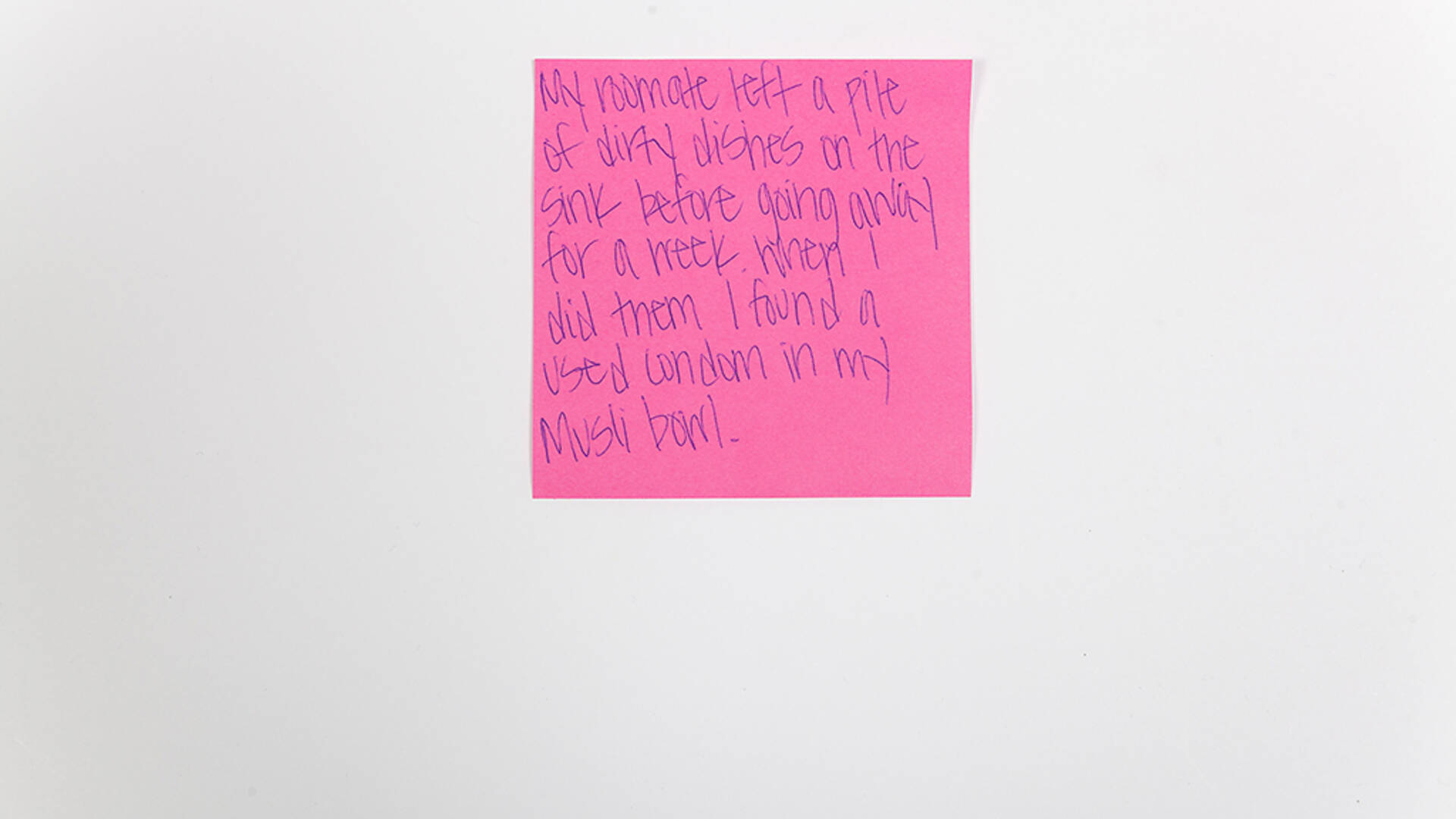 Sticky-note confessions: New Yorkers share their roommate horror stories