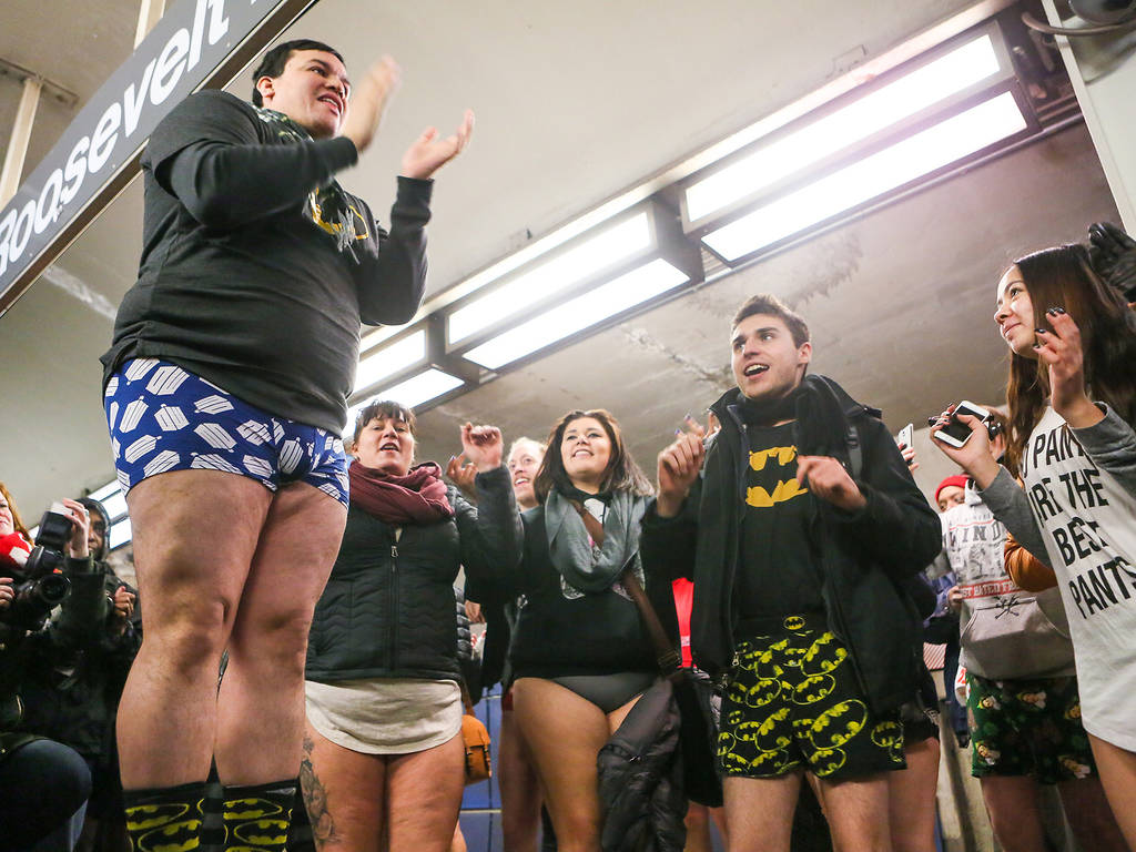 Photos from the 2015 No Pants Subway Ride