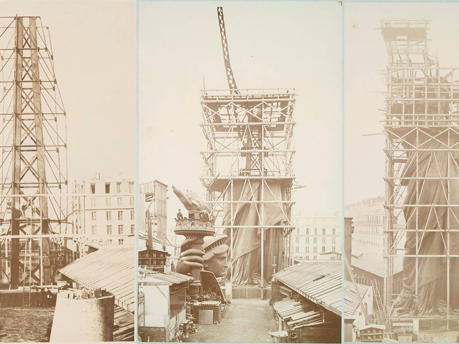 11 vintage photos of the construction of the Statue of Liberty