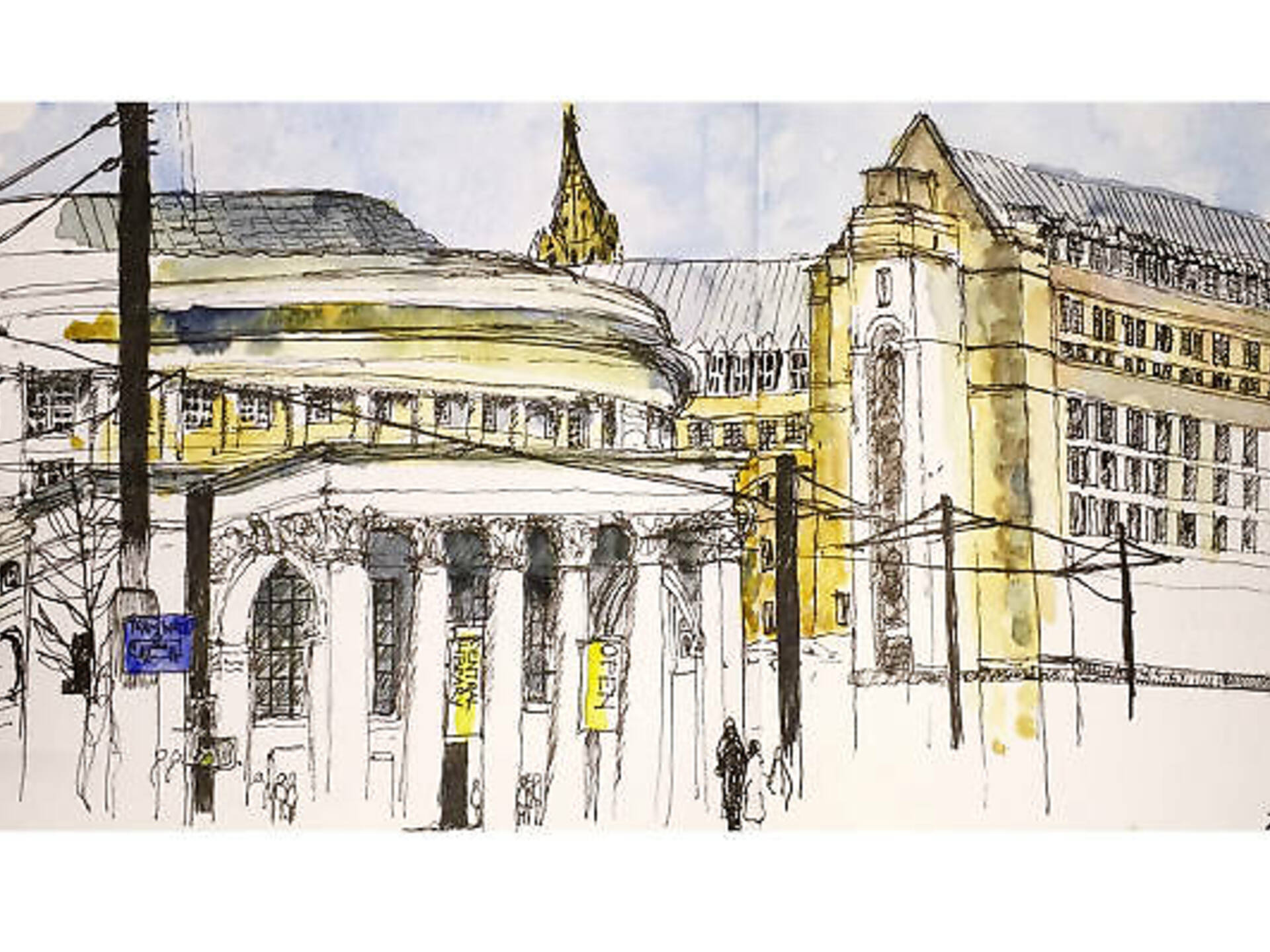 Liz Ackerley's Scribble My Street drawings of Manchester