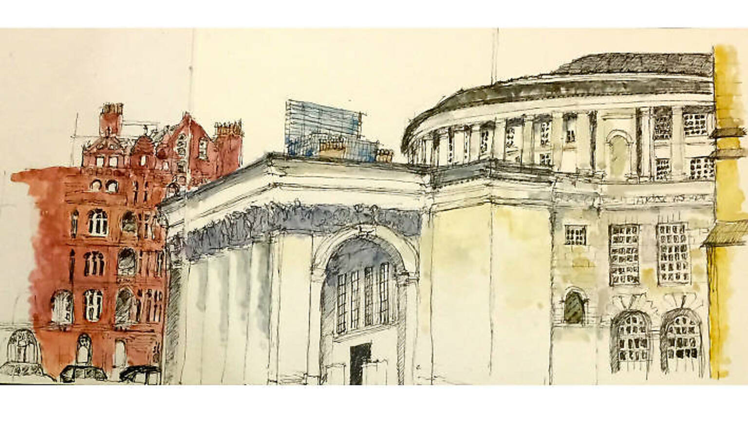 Liz Ackerley's Scribble My Street drawings of Manchester