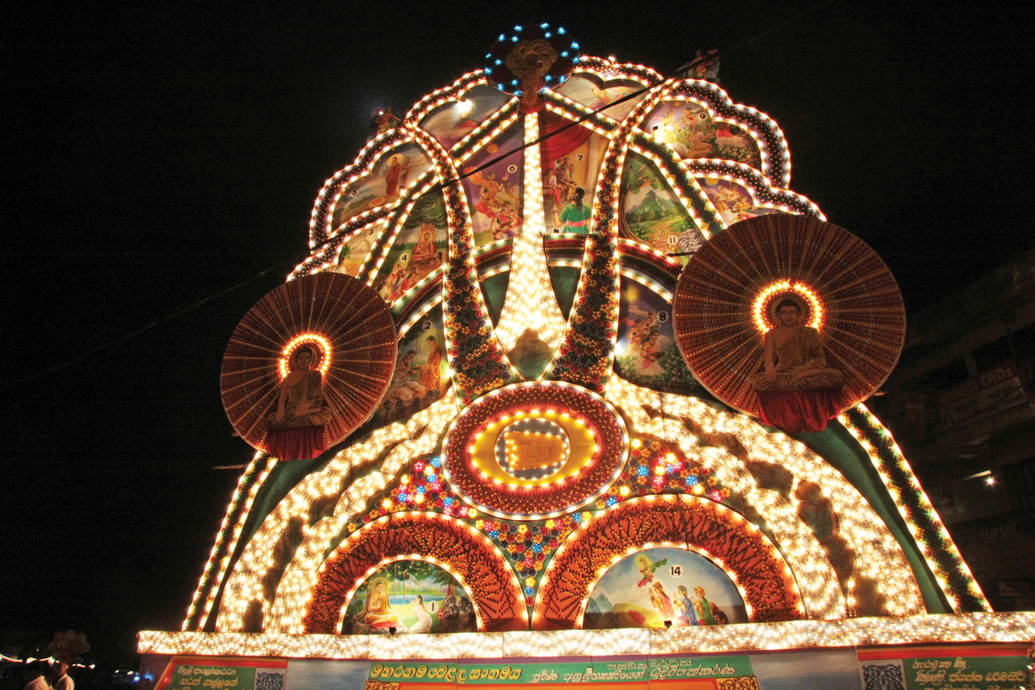 Vesak, the city illuminates
