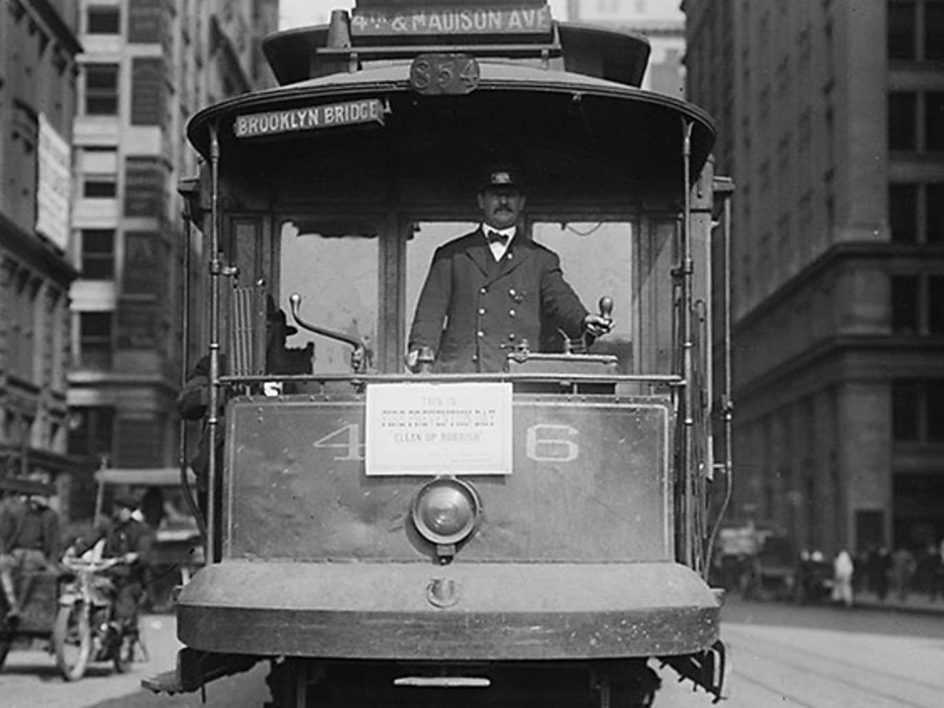 Historical photos of NYC's subway cars, trolleys and buses