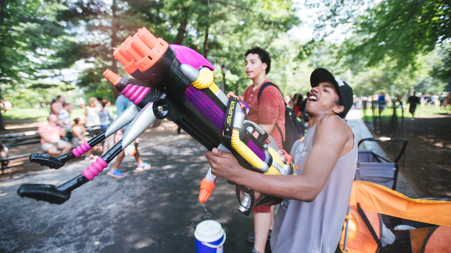 Water Fight NYC 2015 on the Big Lawn at Central