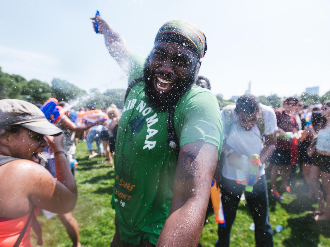 Water Fight NYC 2015 on the Big Lawn at Central