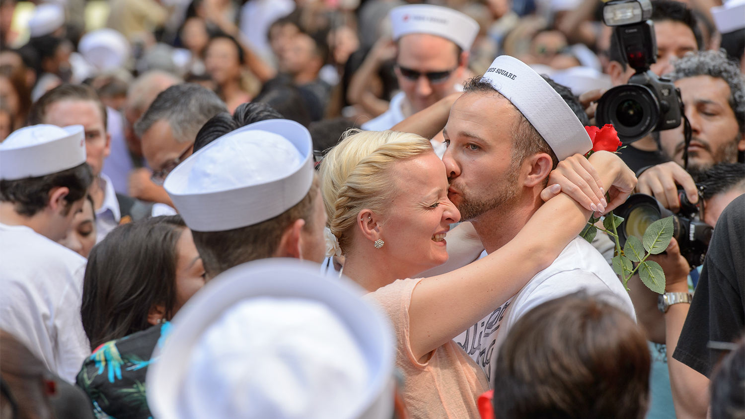 Check out pictures from this years Times Square Kiss-In