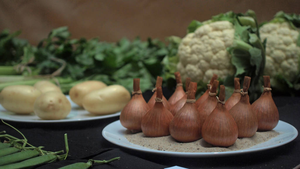 Photos of the prize-winning vegetables at the RHS Harvest Festival, London
