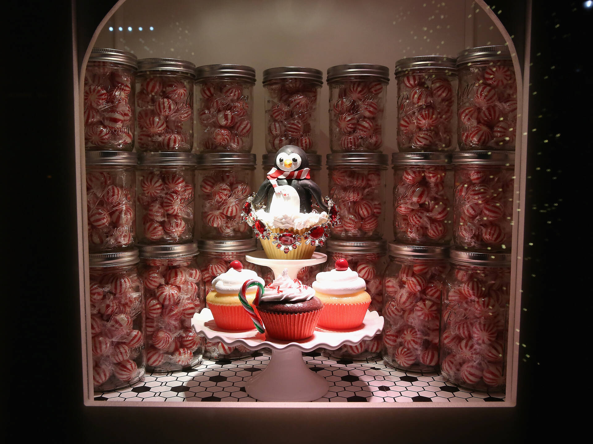 Holiday windows and displays at department stores in NYC