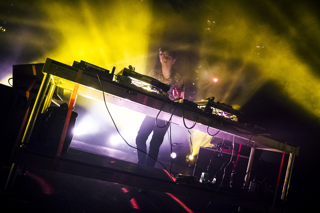 Concert photos of Jamie xx and Four Tet playing at III Points