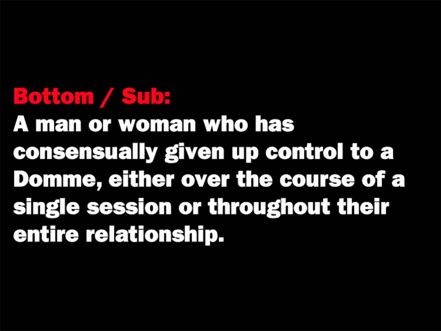 A guide to understanding dominatrix and BDSM lingo