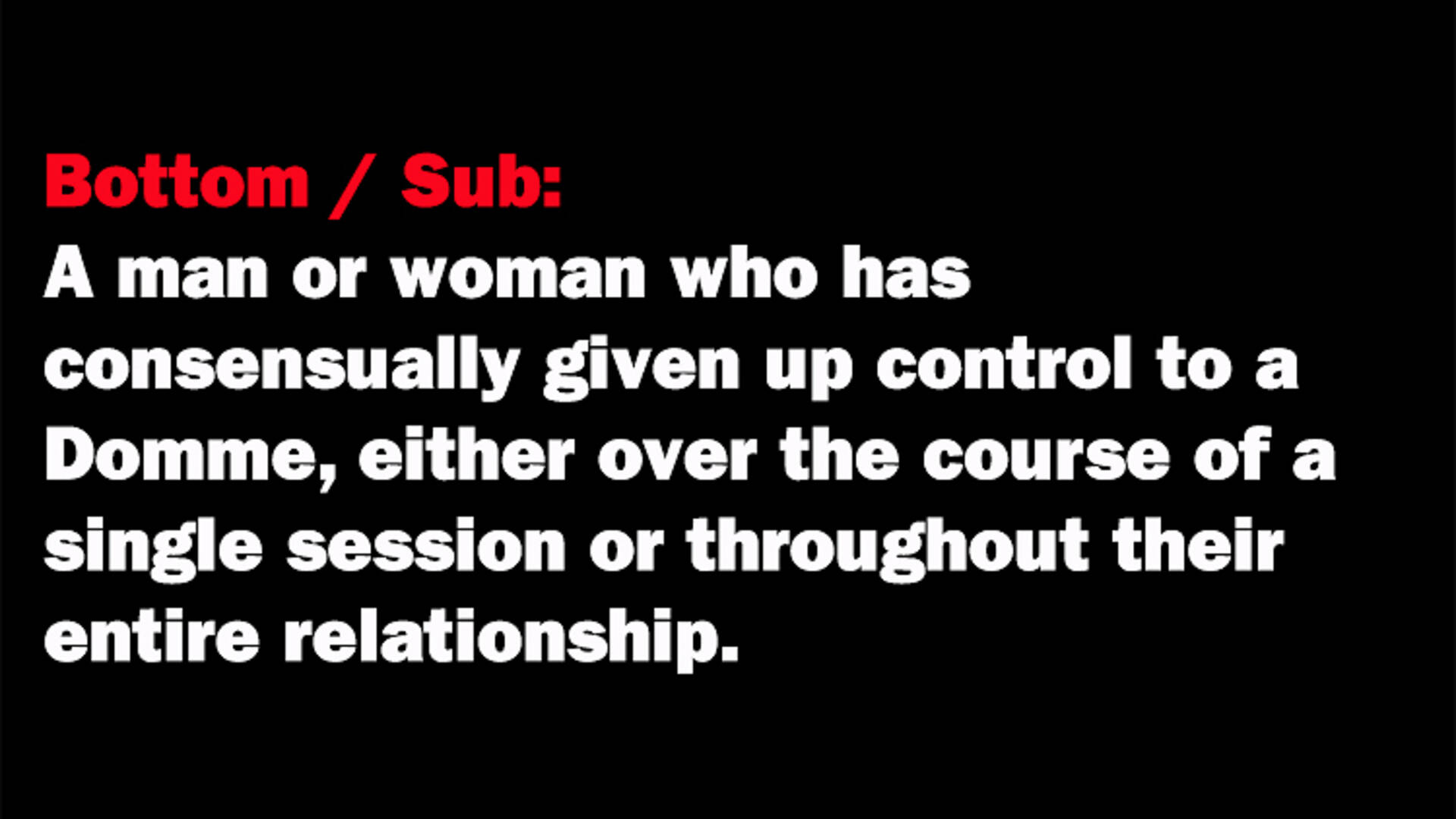 A guide to understanding dominatrix and BDSM lingo