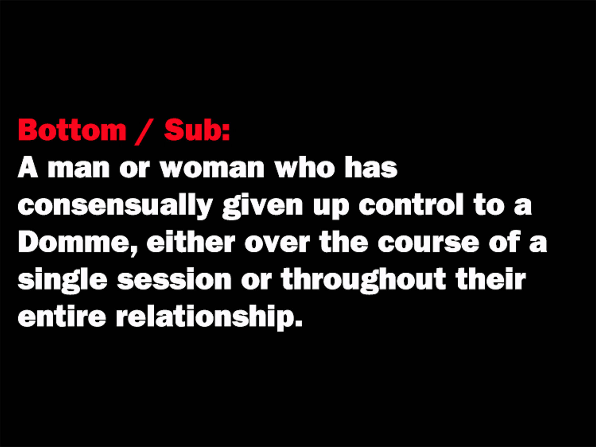 A guide to understanding dominatrix and BDSM lingo