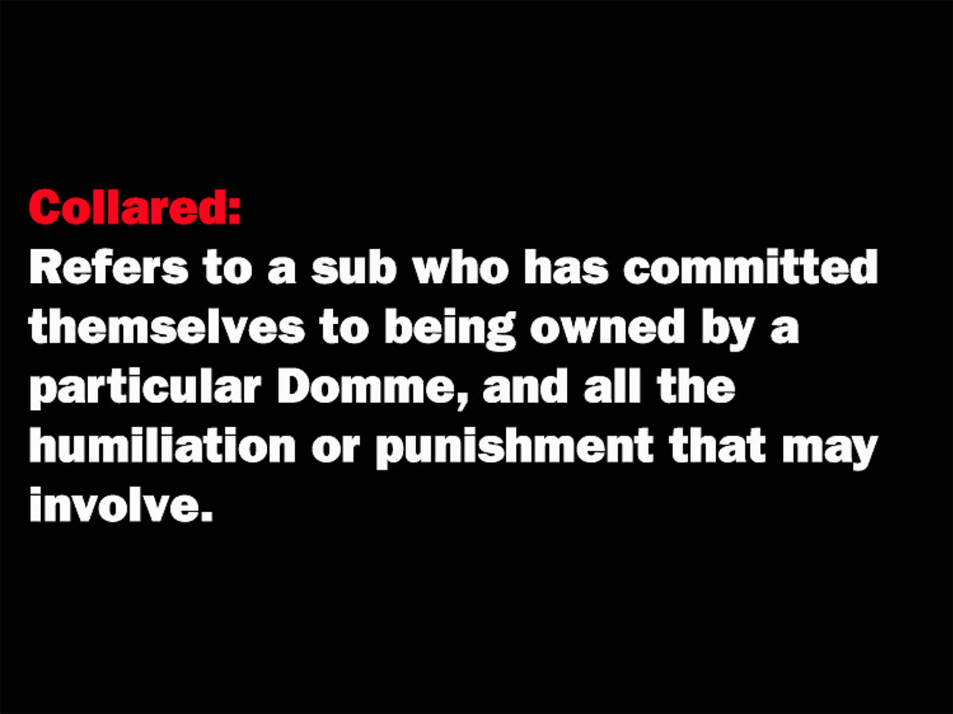 A guide to understanding dominatrix and BDSM lingo