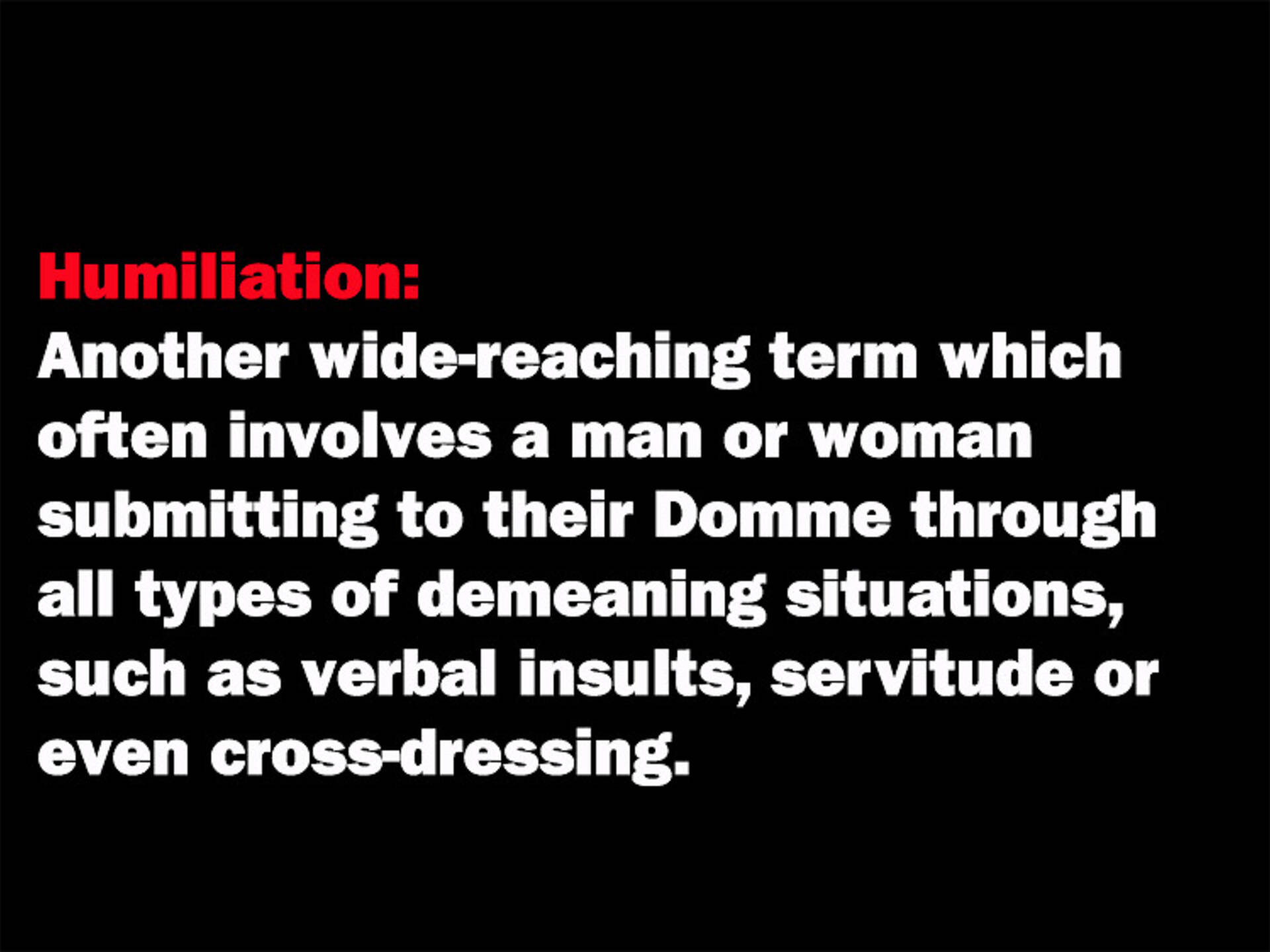 A guide to understanding dominatrix and BDSM lingo