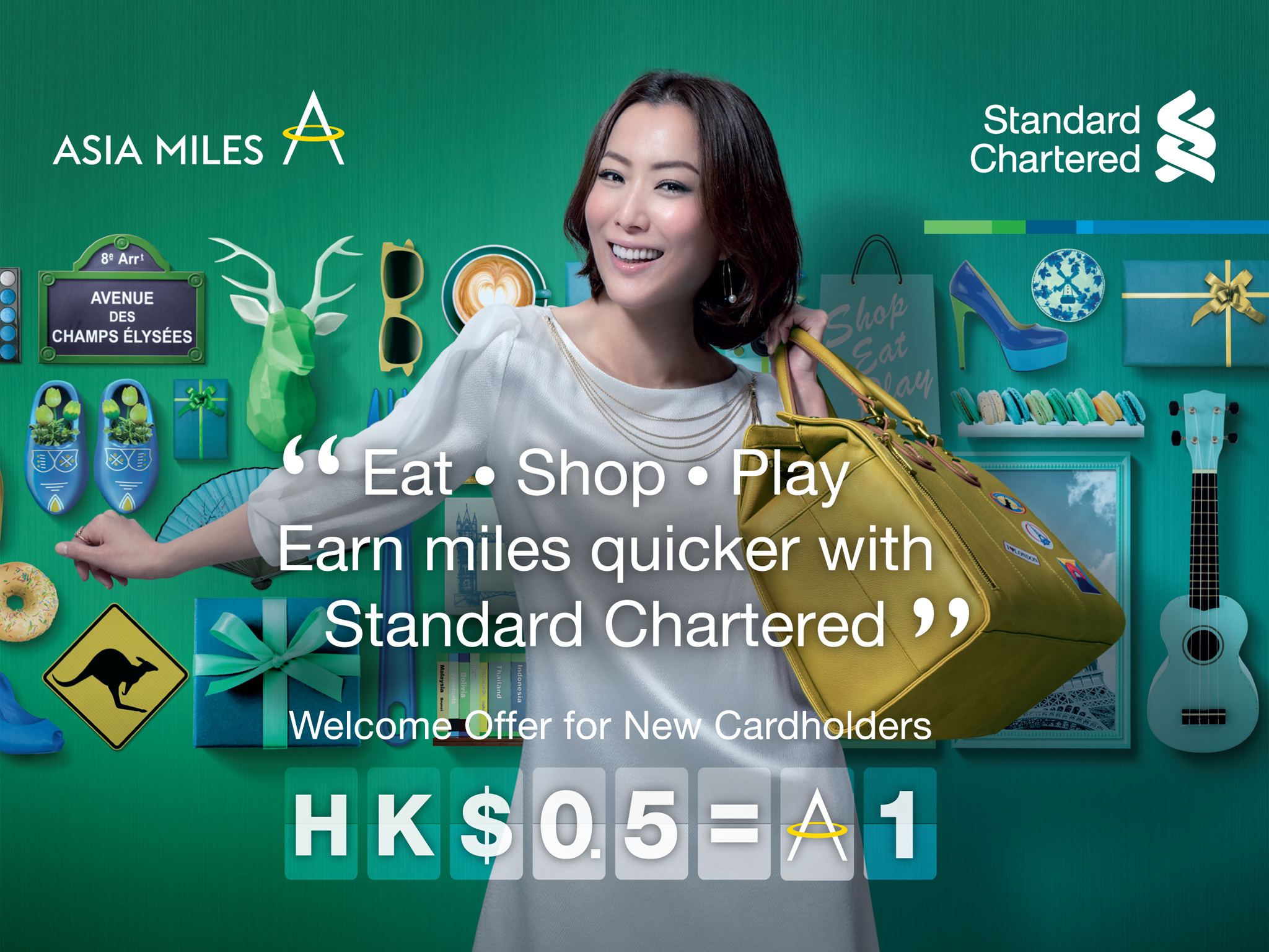 Shop your way to flights with the Standard Chartered Asia Miles MasterCard