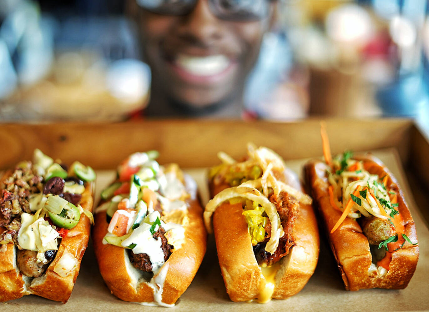 The best hot dogs in DC with mayo, relish, mustard and ketchup