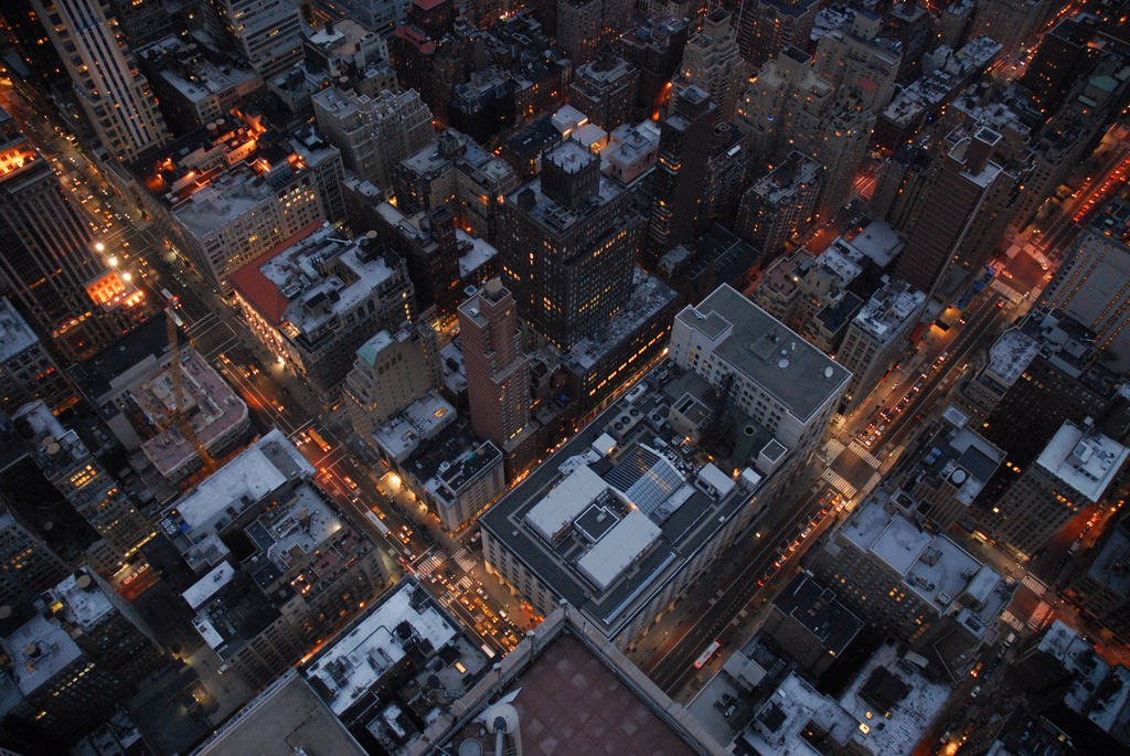 Compare a square mile of NYC's street grid to cities all over the world
