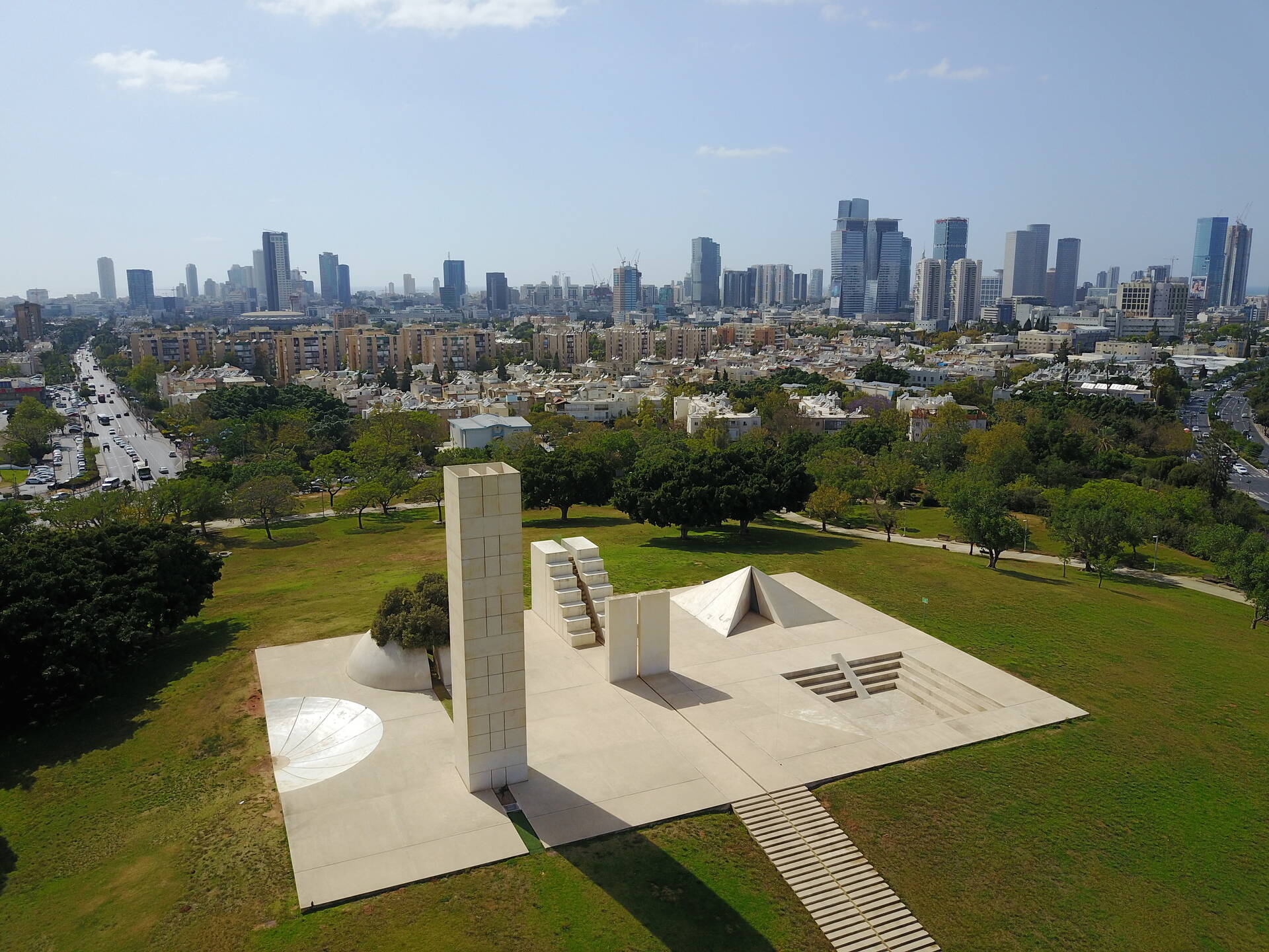 Israeli art sculptures on Tel Aviv's Rothschild, Yarkon Park, etc.
