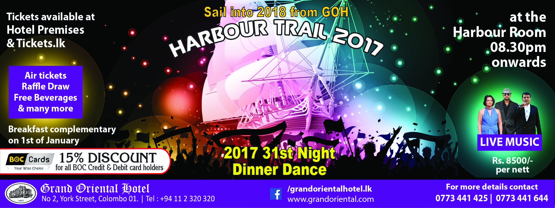31st Night Dinner Dance at Grand Oriental Hotel | Nightlife in Sri Lanka
