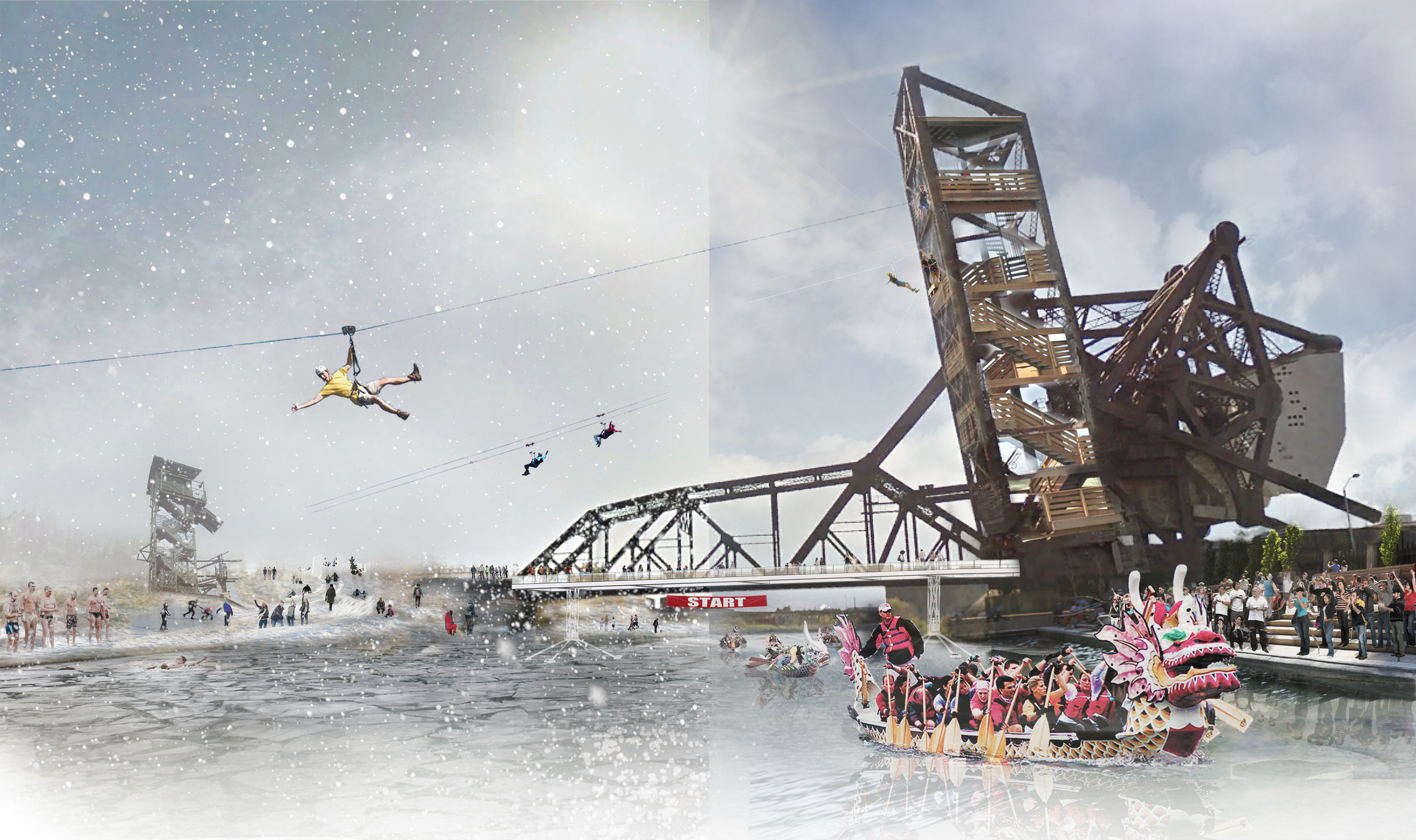 Let's Install a Zip Line Across the Chicago River
