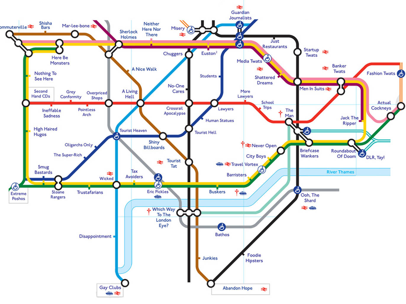 24 awesome alternative London tube maps