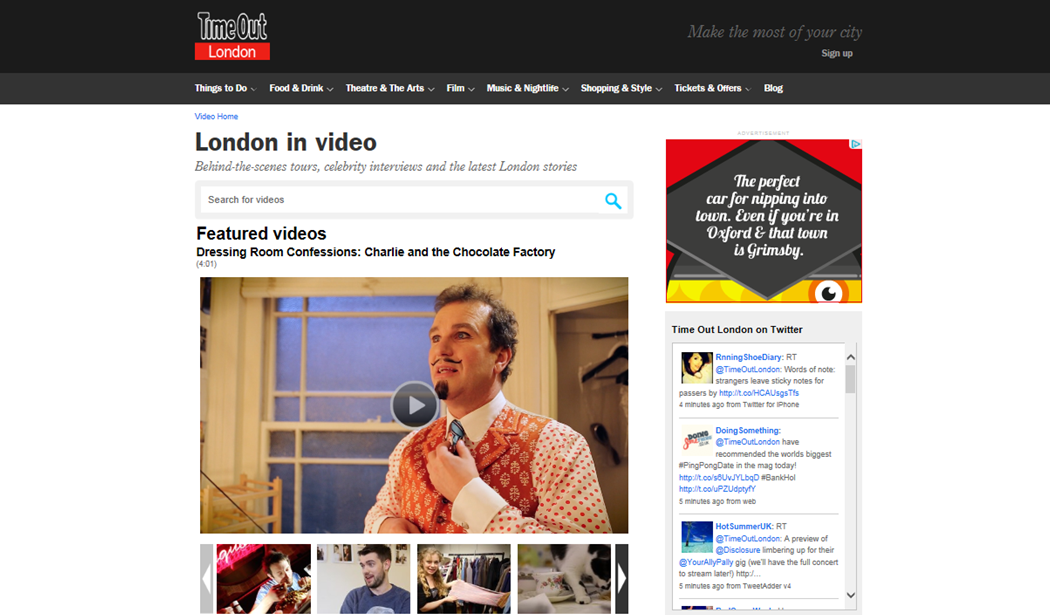 Time Out Video Channel Launched!