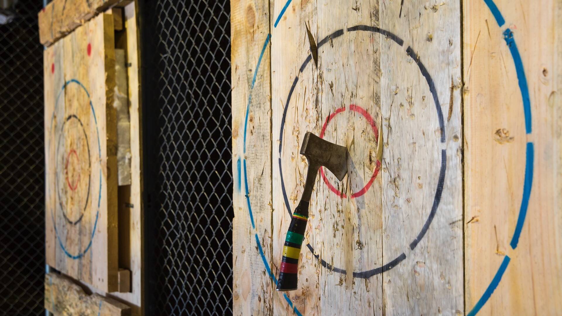 Maniax has a massive axe-throwing venue in Marrickville, Sydney