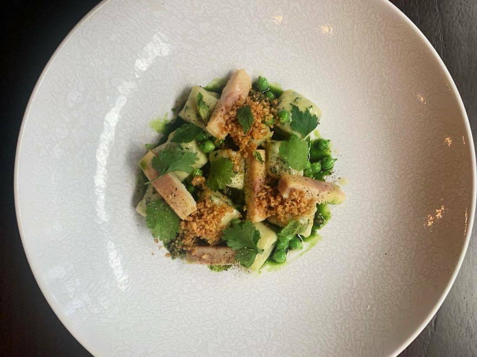 Les gnocchi au pesto d'herbes et harengs fumés d'Adrien Ferrand (Eels)