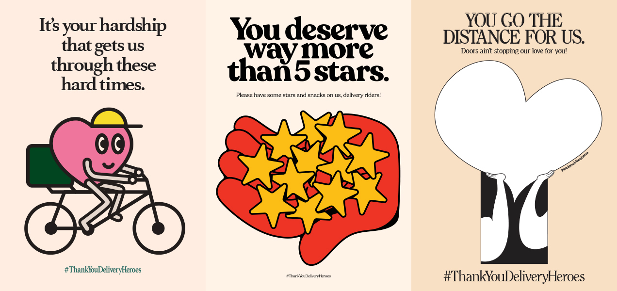 Print and hang up these notes of appreciation for your delivery rider