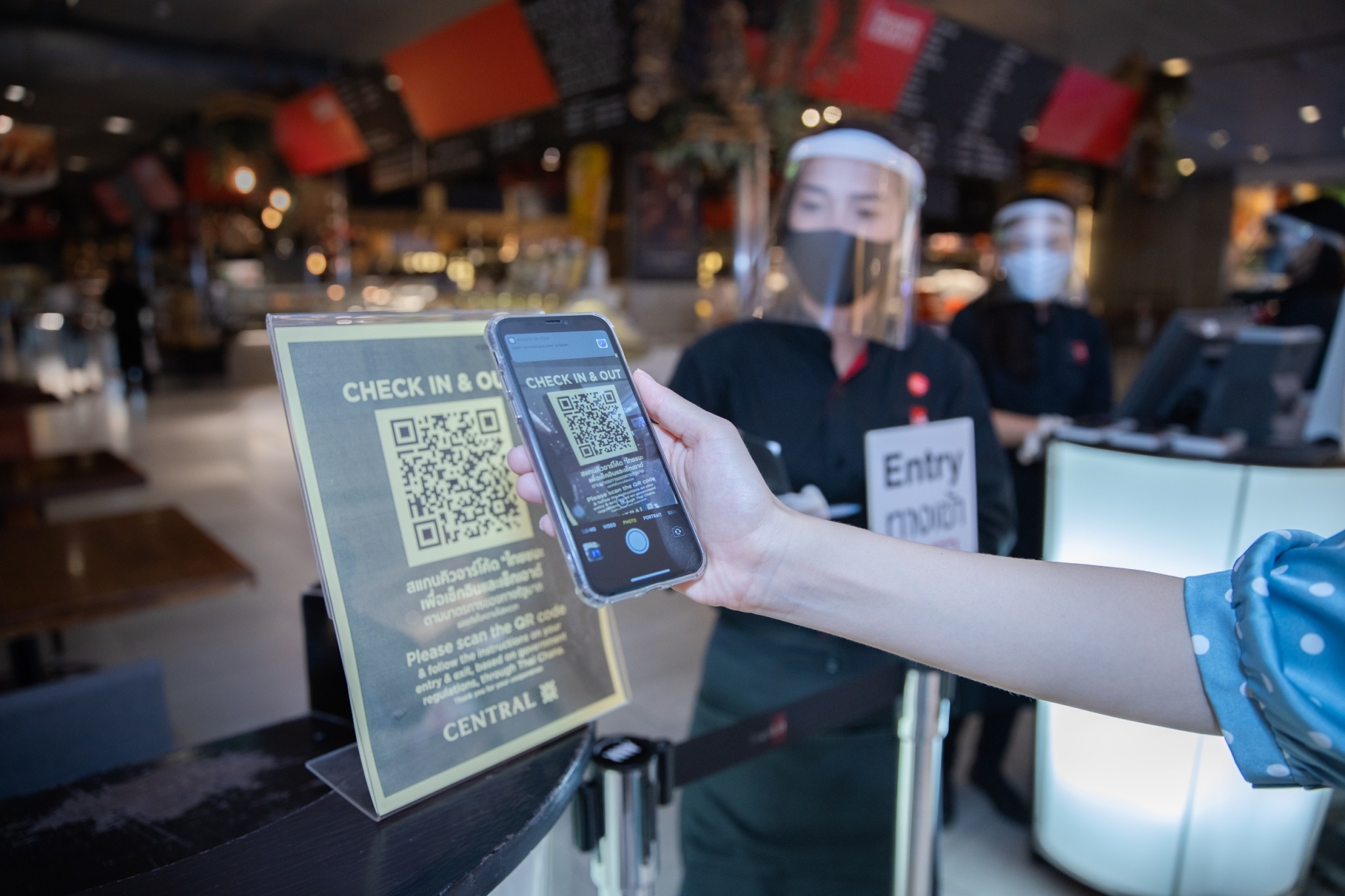 You are now required to “check in” when entering shops and malls