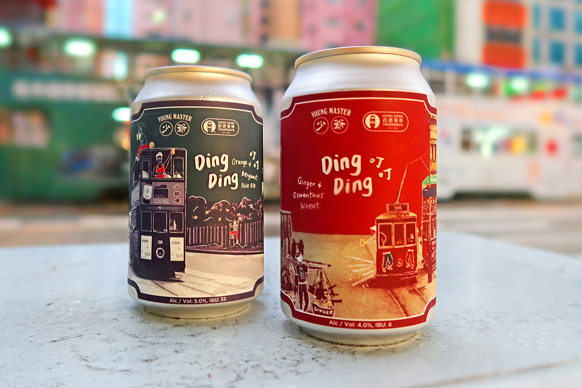Young Master and HK Tramways launch Ding Ding Beers