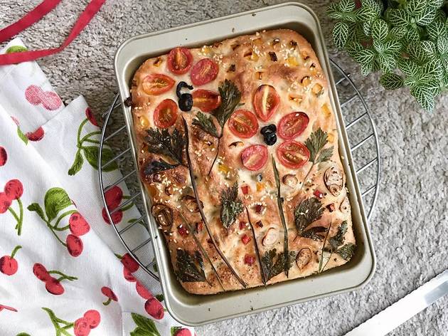 This home-baker sells garden focaccia loaves that are too pretty to eat