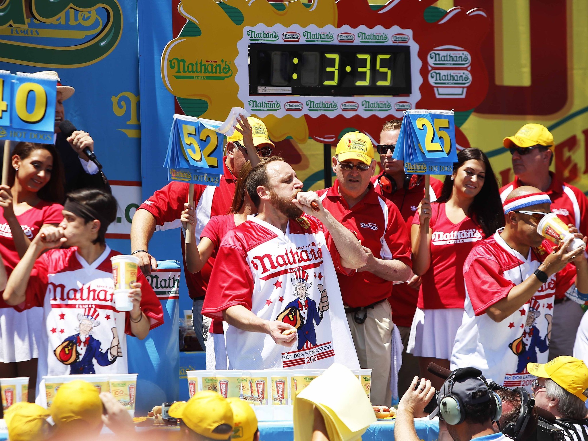 Nathan’s hot dog eating contest lives on even without an audience