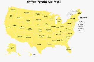 Here is each state's favorite snack according to Google